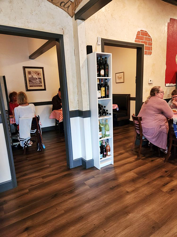 Inside, the dinner crowd proves that good food is the universal language &ndash; no translation needed here.