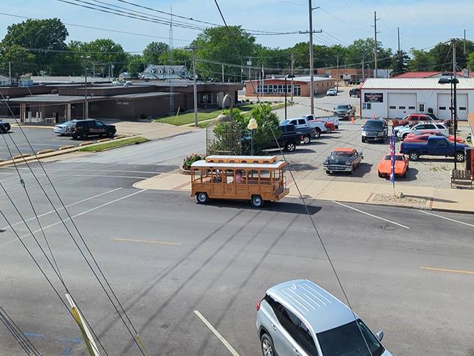 Bird's-eye view of a town that refused to think small when dreaming big was an option.
