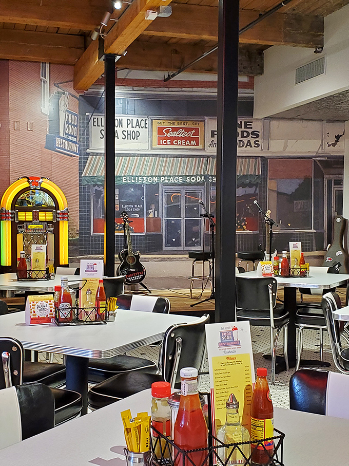 Vintage signs and a classic jukebox create the perfect backdrop for meals that matter&mdash;where conversations flow as easily as the coffee refills. 