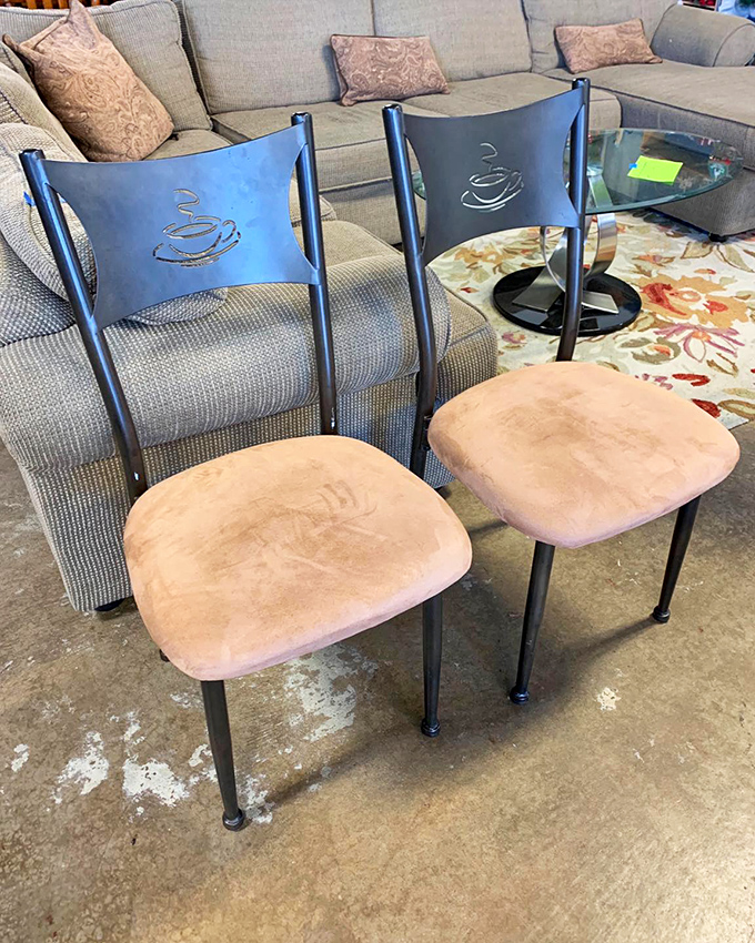 These whimsical coffee-themed chairs would make morning caffeine rituals even more enjoyable&mdash;quirky character without the boutique price tag.