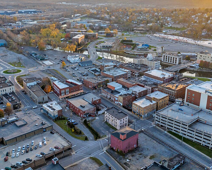 Downtown Sharon's historic streetscape offers a glimpse into small-town America where brick buildings whisper stories of the past while housing today's local businesses.