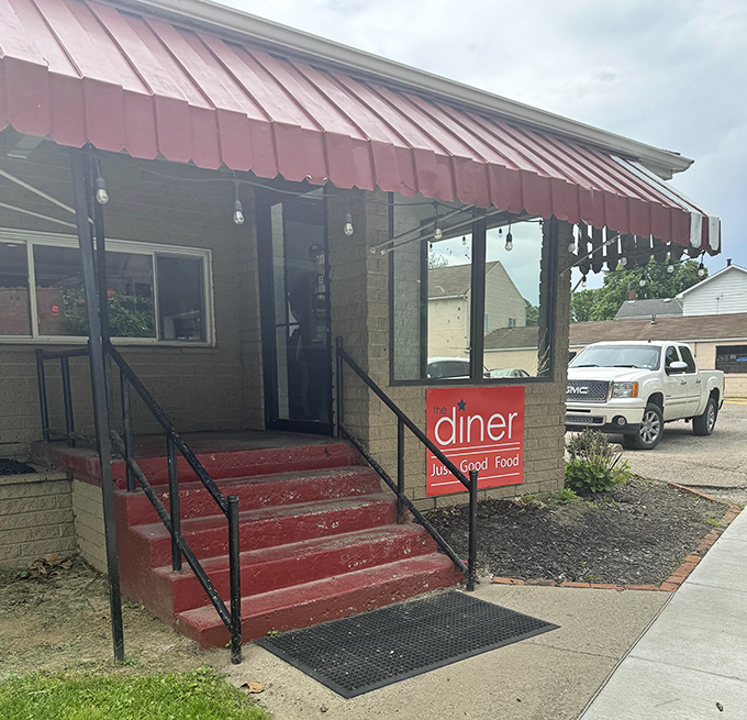 Those red steps aren't just an entrance&mdash;they're a gateway to flavor town, promising all who climb them a passport to Pennsylvania diner paradise.