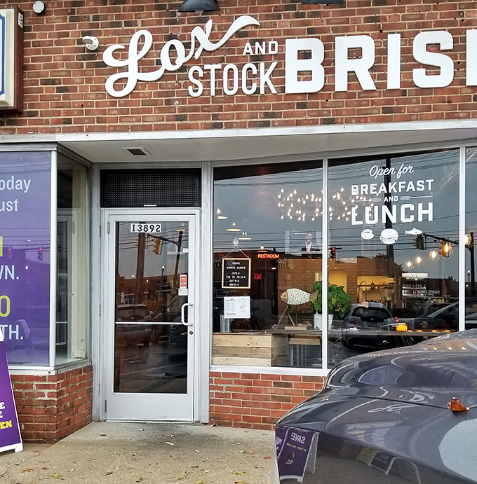 The storefront might be modest, but that "BREAKFAST AND LUNCH" promise in the window is the bat-signal for sandwich lovers throughout Northeast Ohio.