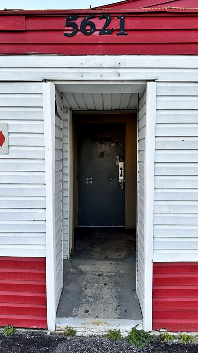The entrance to seafood nirvana doesn't need to be fancy. This humble doorway has welcomed generations of oyster enthusiasts into a world of briny bliss.