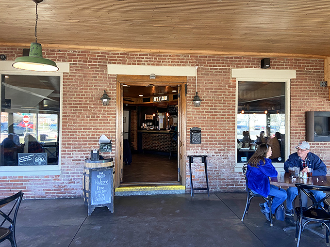 The entrance to barbecue nirvana, where the brick pathway leads to decisions that will haunt your food dreams for weeks to come.