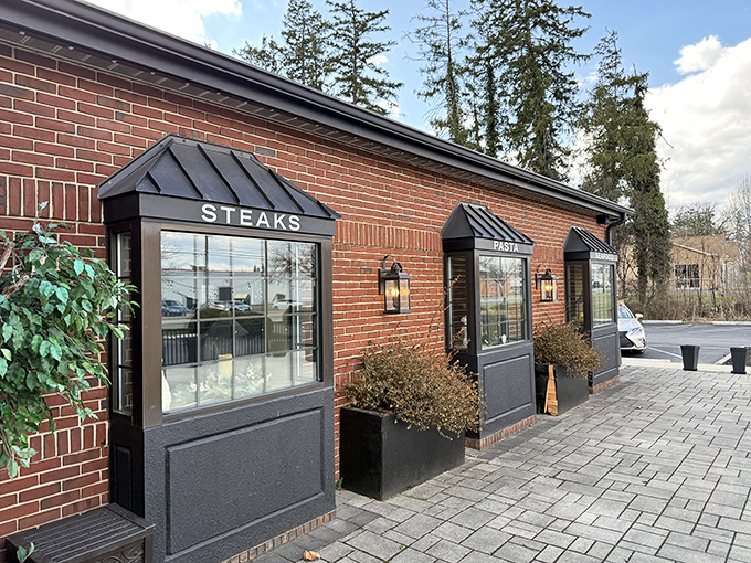 The exterior proudly announces "STEAKS" to passersby, a simple declaration that speaks volumes about the restaurant's confidence in its offerings.