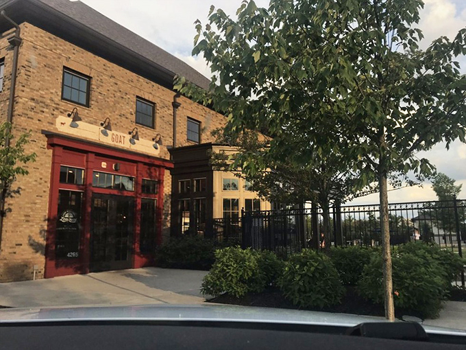 The exterior at golden hour, when even brick buildings know how to pose for their close-up.