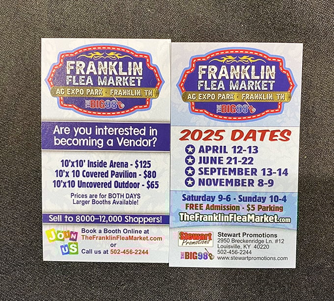 The official schedule reveals the truth – this isn't just a flea market, it's a community institution with thousands of loyal followers planning their calendars around it.