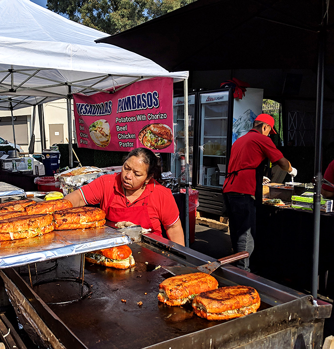 Sizzling tortas and quesadillas that fuel serious shopping expeditions. The aroma alone could make you forget you came for vintage vinyl, not lunch.