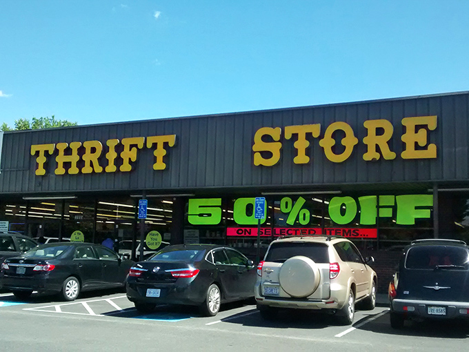 Cars from three counties fill this lot, proving good deals travel faster than gossip in a small town.