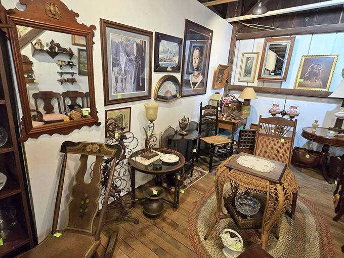 A room where every piece of furniture seems to whisper, "I've seen things." The perfect blend of function, history, and character.