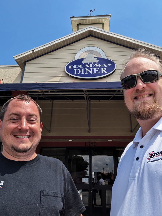 The diner's exterior serves as the perfect backdrop for happy customers. When the food's this good, selfies are mandatory.