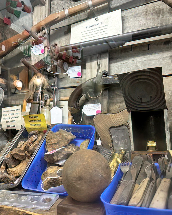 History you can hold&mdash;Civil War artifacts and vintage weapons remind us that yesterday's tools tell today's stories. That cannonball has traveled further than most of us ever will.