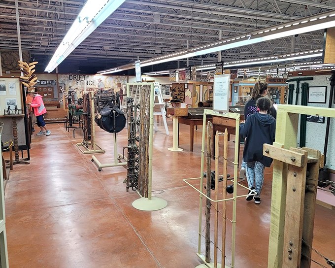 Walking through history one fence post at a time. Each display tells the story of boundaries, innovation, and the American spirit. 