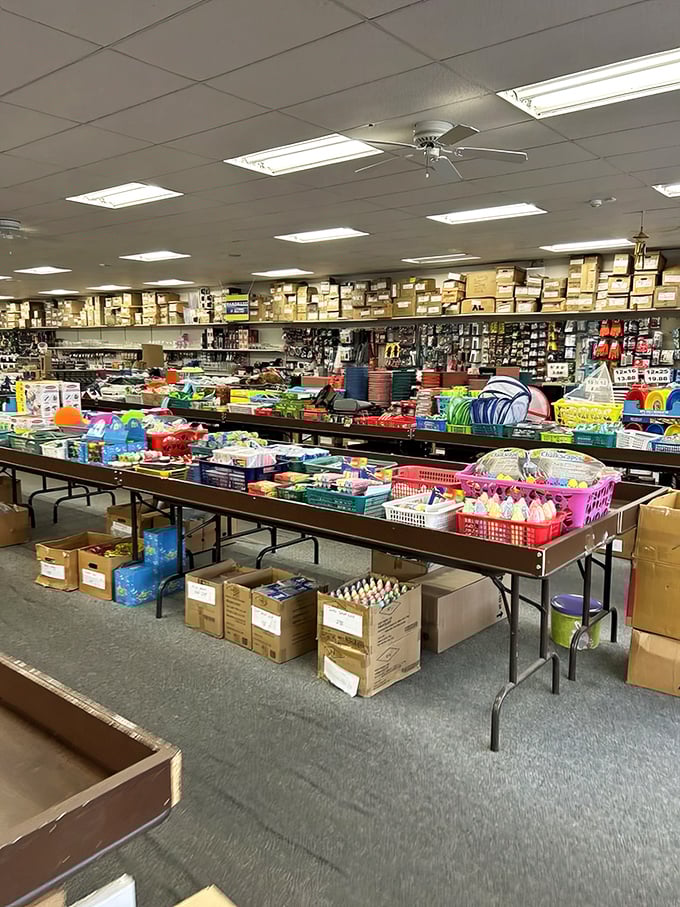 Tables stretch toward the horizon, loaded with colorful bins of potential treasures&mdash;it's like an Easter egg hunt for adults, but year-round.