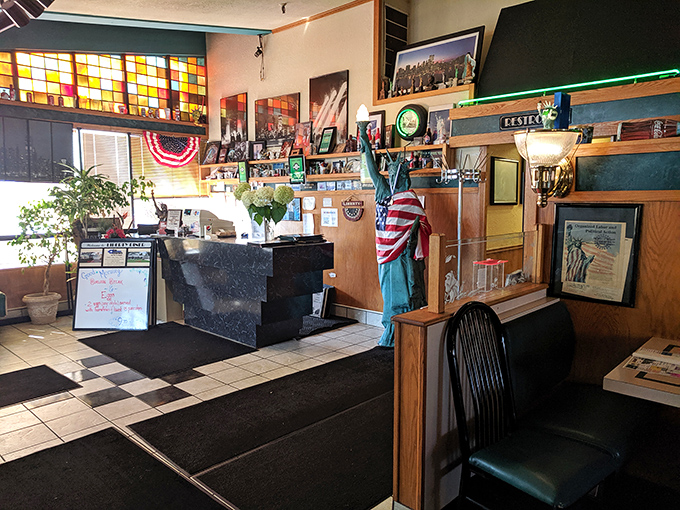 The host station bathed in stained glass light &ndash; where regulars are greeted by name and newcomers become regulars by their second visit.