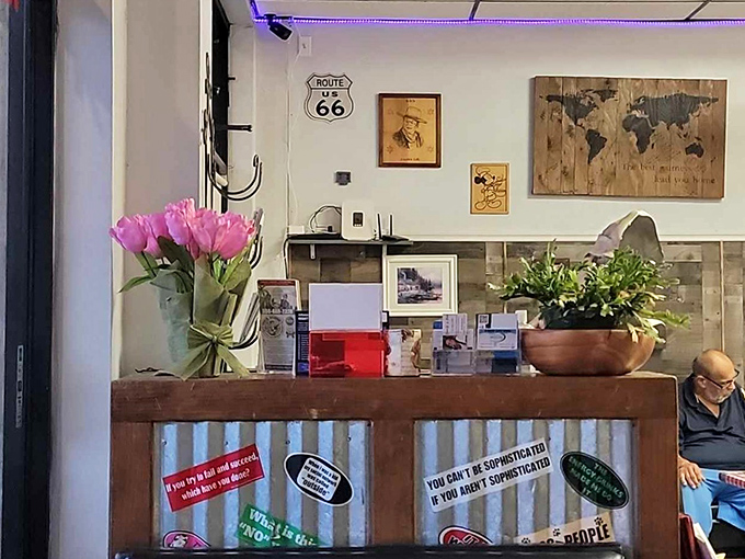 Fresh flowers and homey touches at the counter prove JoJo's isn't just serving food&mdash;they're creating an experience that keeps locals coming back for "just one more coffee."