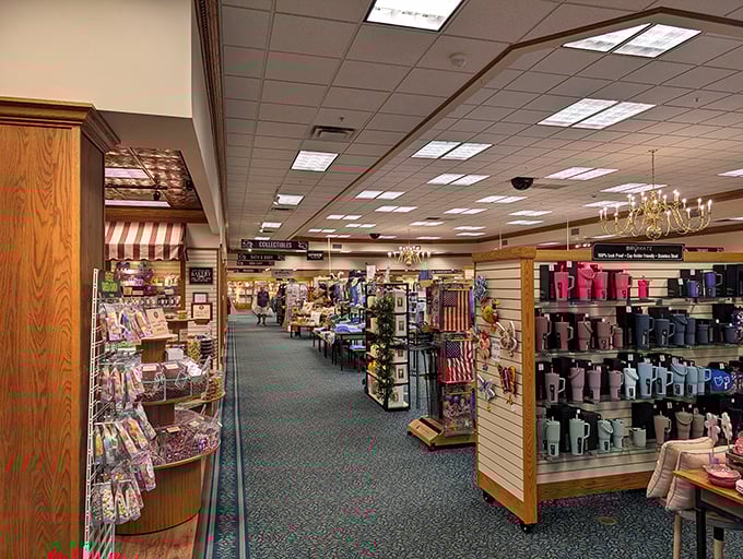 The merchandise area offers local treasures and souvenirs to extend your Hartville Kitchen experience beyond the meal.