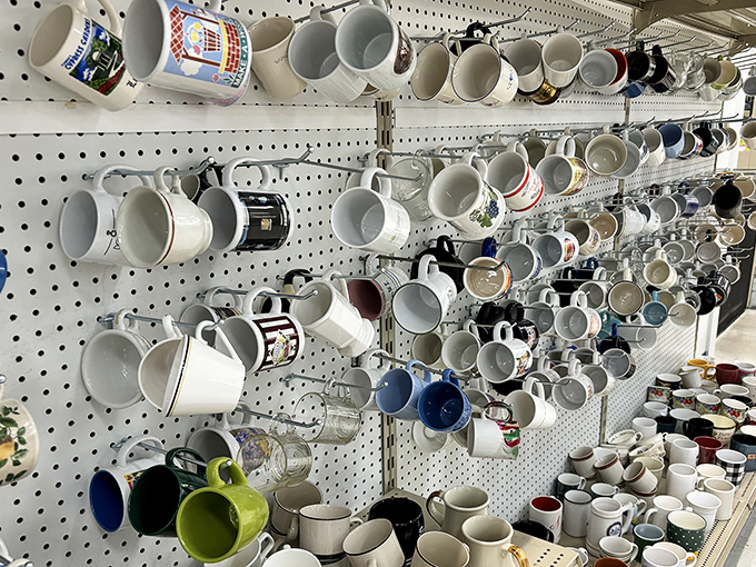 The mug wall of dreams &ndash; where every coffee lover's collection addiction meets its budget-friendly match.