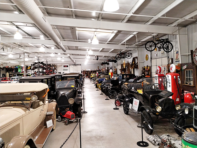 More vintage vehicles than you can shake a dipstick at, each one a rolling piece of history.