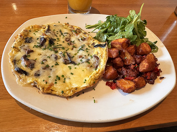 A mushroom frittata that proves eggs can be the main event, not just supporting players. Those potatoes are the backup singers who could go solo.