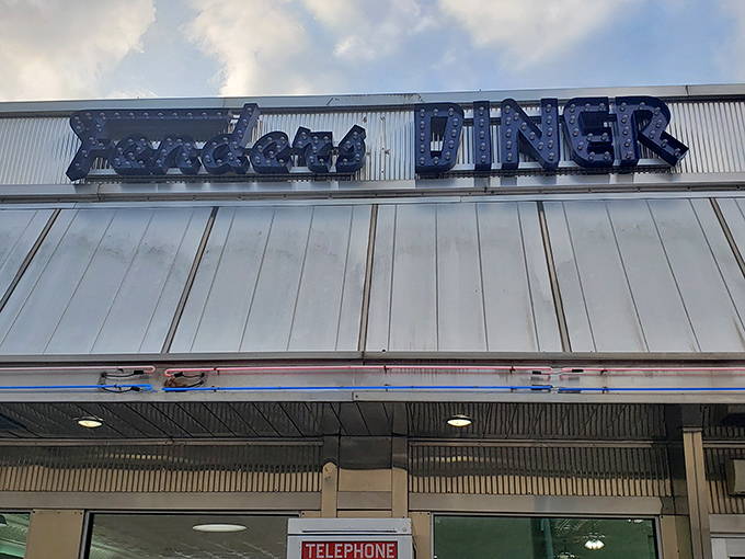 The vintage Fenders Diner sign promises authentic retro dining experiences delivered with small-town Georgia charm.