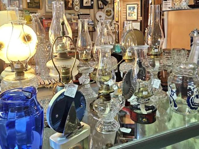 Oil lamps that once illuminated farmhouse kitchens now stand ready to create ambiance in modern homes or survive power outages in style.