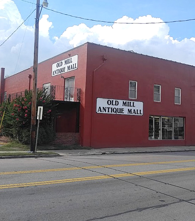 The brick exterior with its straightforward signage offers no hints about the wonderland of treasures waiting inside. Best kind of understatement.