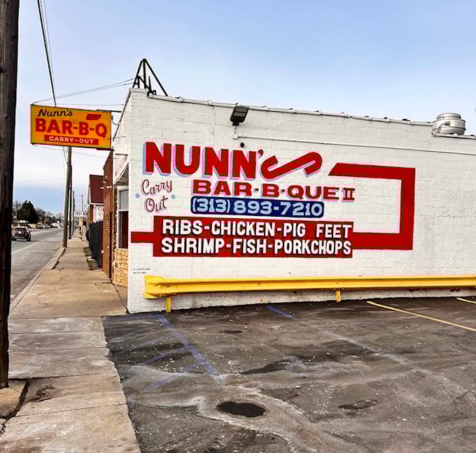 The side-street view that locals know all too well. No fancy storefront needed when what's inside is this legendary.