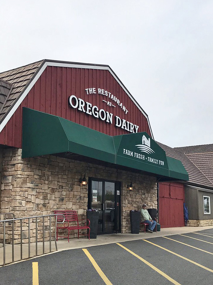 Even on cloudy days, the red barn exterior of Oregon Dairy Restaurant shines like a beacon of hope for empty stomachs. Farm-fresh isn't just a slogan&mdash;it's a way of life.
