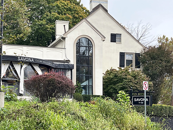 Savona in autumn &ndash; where the building's elegant lines are complemented by nature's seasonal color palette.