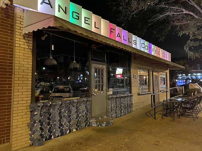 Those colorful letters light up like a beacon calling all brownie seekers home to their destiny.