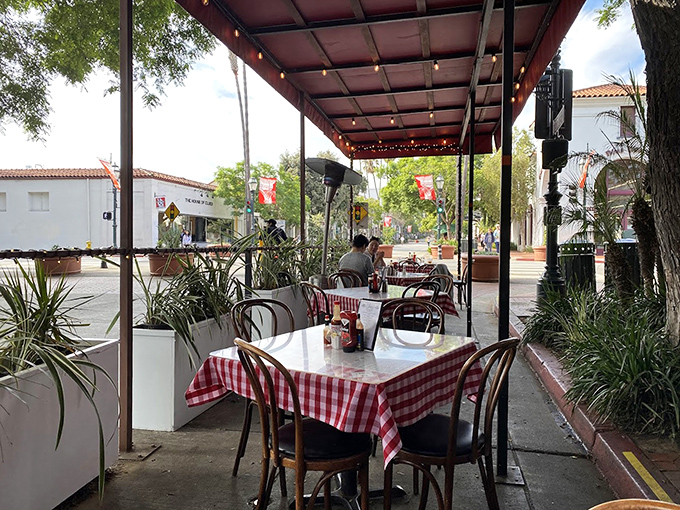 Sidewalk seating for those who want a side of people-watching with their pancakes. Santa Barbara's perfect weather makes every meal al fresco-friendly.