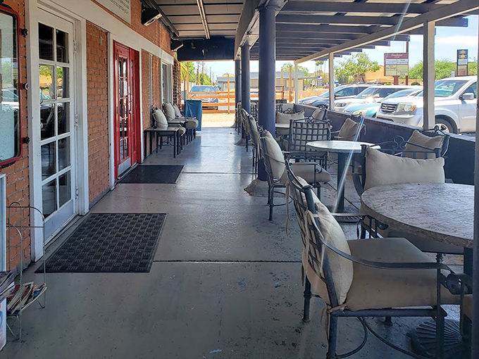 Outdoor seating for those perfect Arizona evenings when the only thing better than great barbecue is enjoying it under the desert sky.
