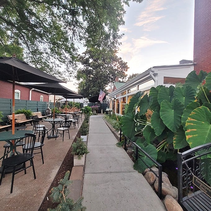The outdoor dining area offers a breath of fresh air between courses, though you'll be drawn back inside by the siren call of seconds.