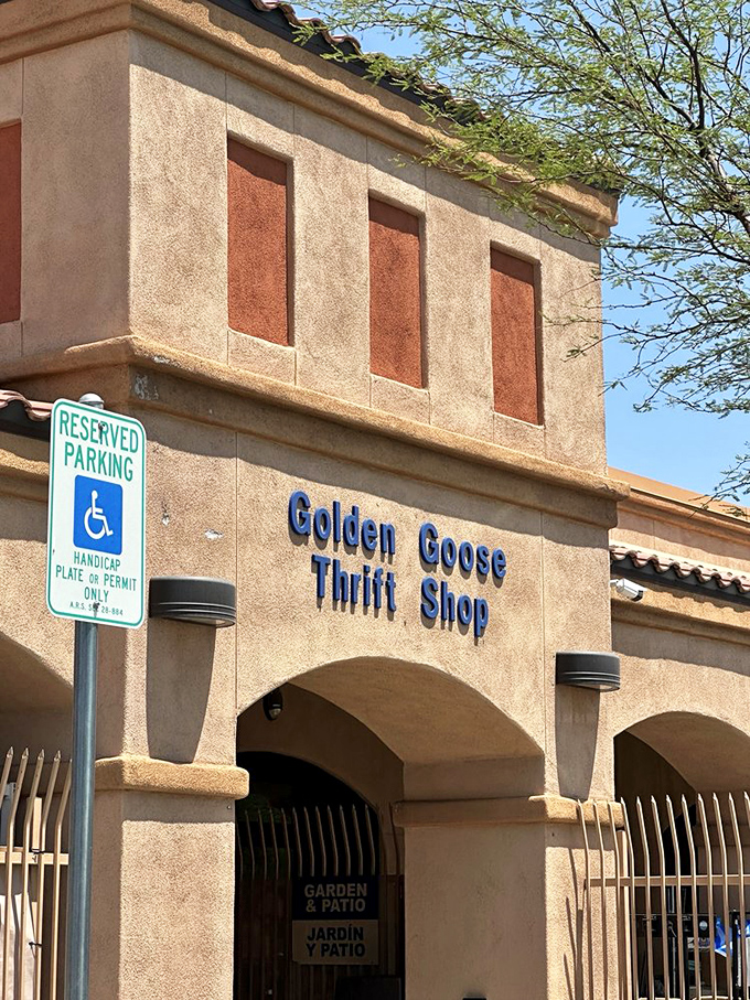 The entrance promises adventure for the thrift-savvy explorer. Like a treasure cave in a desert tale, what glitters inside might not be gold&mdash;but it's definitely golden.