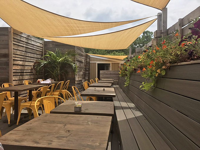 An outdoor oasis where sunshine meets syrup and every seat comes with a side of fresh air.