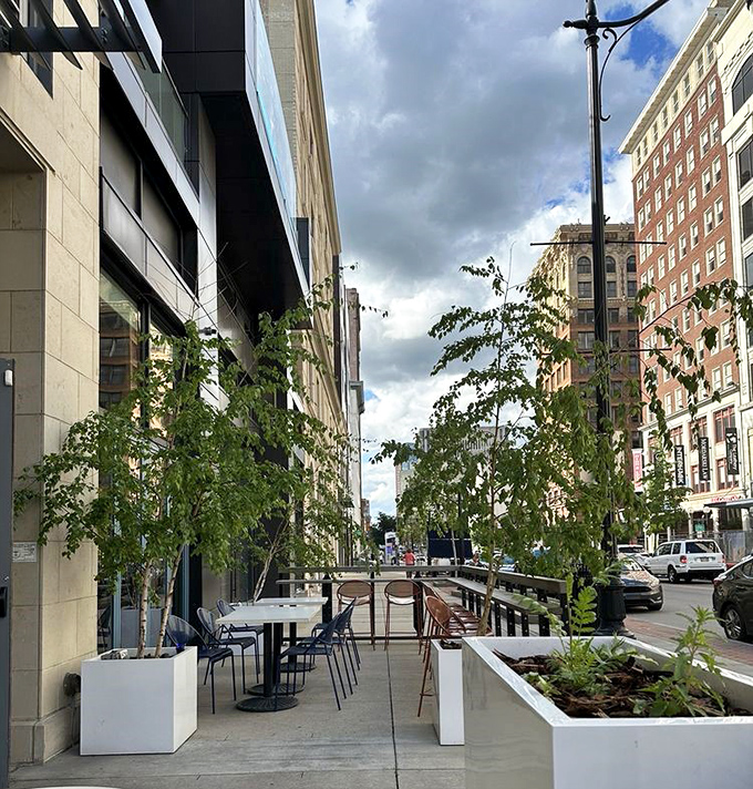 Speck's outdoor seating offers urban dining with a side of people-watching&mdash;Columbus life unfolds while your pasta cools to the perfect temperature.