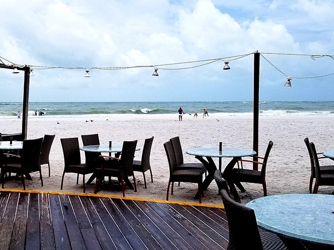 Dining with your toes practically in the sand&mdash;where the boundary between restaurant and beach blurs like your worries after that second cocktail.