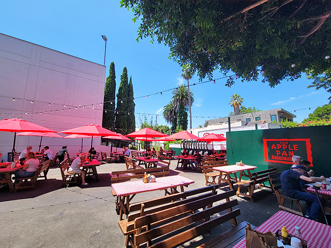 The outdoor seating area&mdash;a pandemic-era addition proving that even classics can adapt while keeping their soul intact.