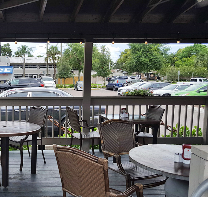 The outdoor seating area&mdash;where Florida's weather becomes the perfect side dish to your meal. Sunshine and shrimp grits were made for each other.