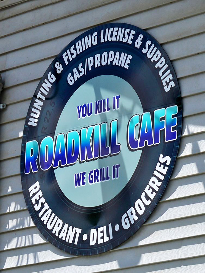 You kill it, we grill it—the cheeky sign captures the cafe's playful spirit perfectly. Rural humor at its finest, served with a side of genuine hospitality.