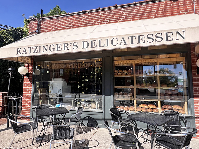 Outdoor seating beckons under the iconic awning&mdash;the perfect spot to tackle a sandwich that requires both strategy and napkins.