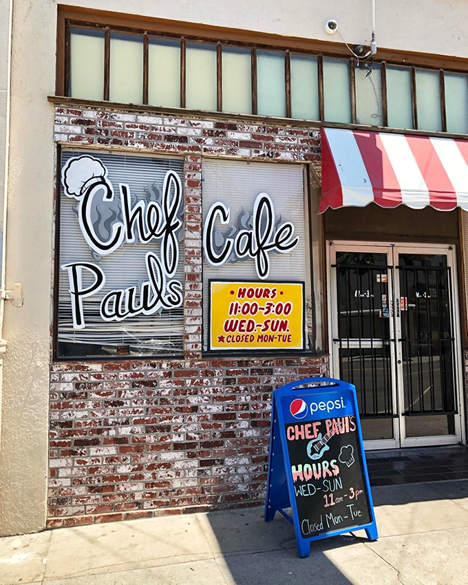 The storefront says it all: Chef Paul's Cafe, open Wednesday through Sunday. Five days a week of culinary magic that keeps Fresno coming back for more.