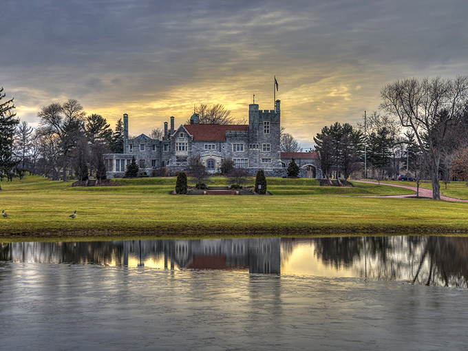 Sunset casts a golden glow on Glamorgan's towers, creating a scene so picturesque you'll swear you've wandered into a storybook ending.