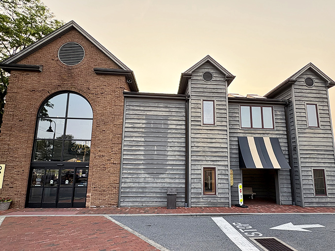 The exterior at dusk&mdash;when Miller's transforms from daytime dining destination to evening beacon of culinary comfort. Architecture that promises satisfaction within.