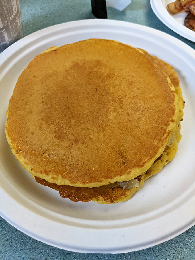 Pancakes with the perfect golden-brown hue &ndash; the kind that make you debate whether they deserve maple syrup or are perfect just as they are.