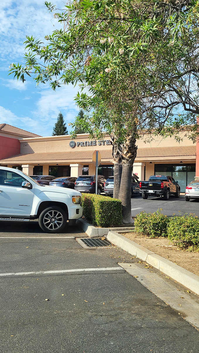 Even in daylight, 13 Prime Steak maintains its allure, patiently waiting for evening to transform back into its glamorous self.