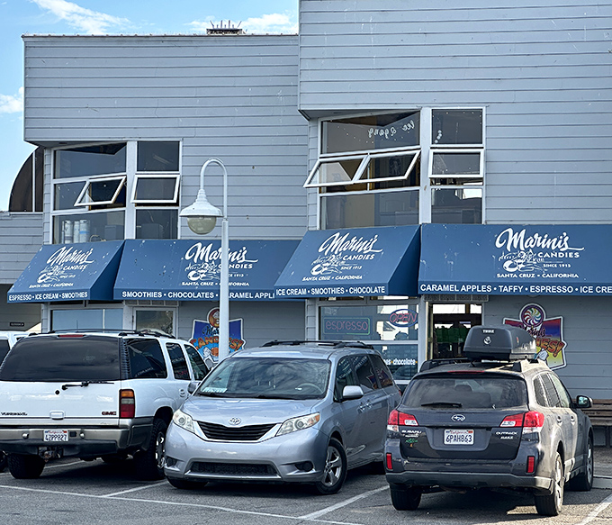 The parking lot—where diet resolutions go to die and sweet memories begin. Your car knows the way here by heart.