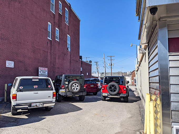 Even the parking area feels authentically no-nonsense, as if to say, "We focus on the food, not the frills."